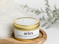 ARIES Astrology Candle | Sandalwood + Vanilla – Terradomi Candle Co ...